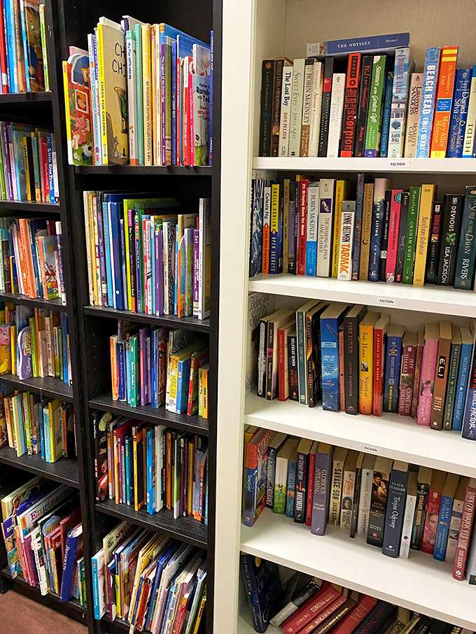 Bibliophiles rejoice! Fiction and non-fiction neighbors living in perfect harmony, with prices that make building your home library an affordable reality.