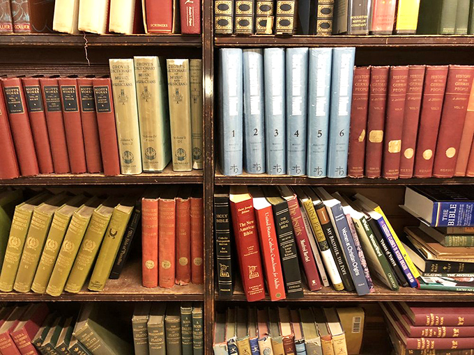 A bibliophile's dream come true&mdash;leather-bound volumes and vintage editions waiting to tell their stories again.