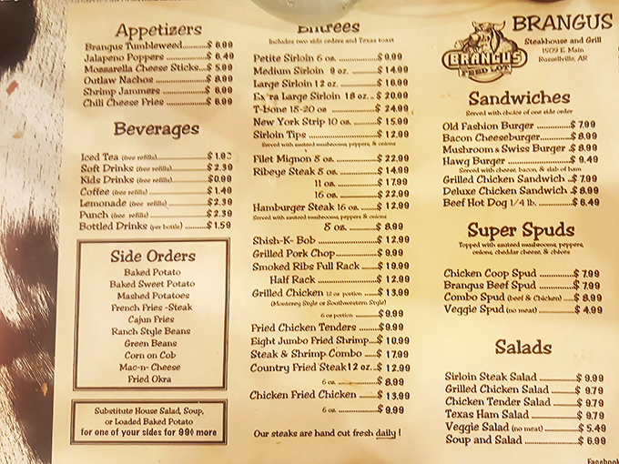 The menu reads like a love letter to beef enthusiasts. No molecular gastronomy here, just straightforward promises of carnivorous bliss.