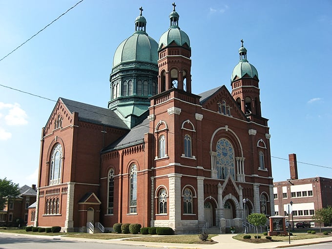 The Immaculate Conception Church's copper domes and red brick façade create the kind of architectural drama that makes even non-believers stop and stare.