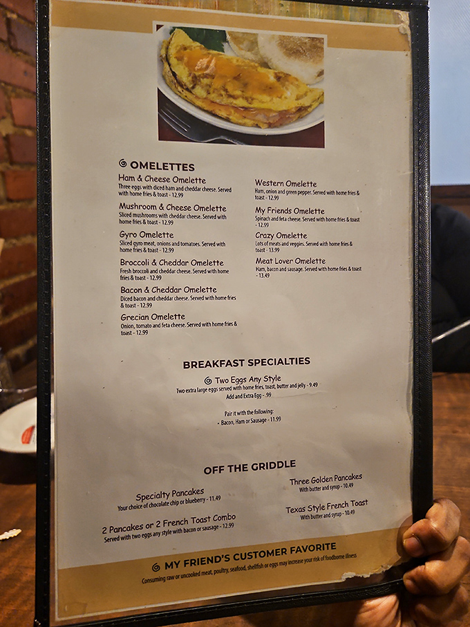 The breakfast menu reads like a love letter to morning comfort food &ndash; just try to choose between those tempting omelets!