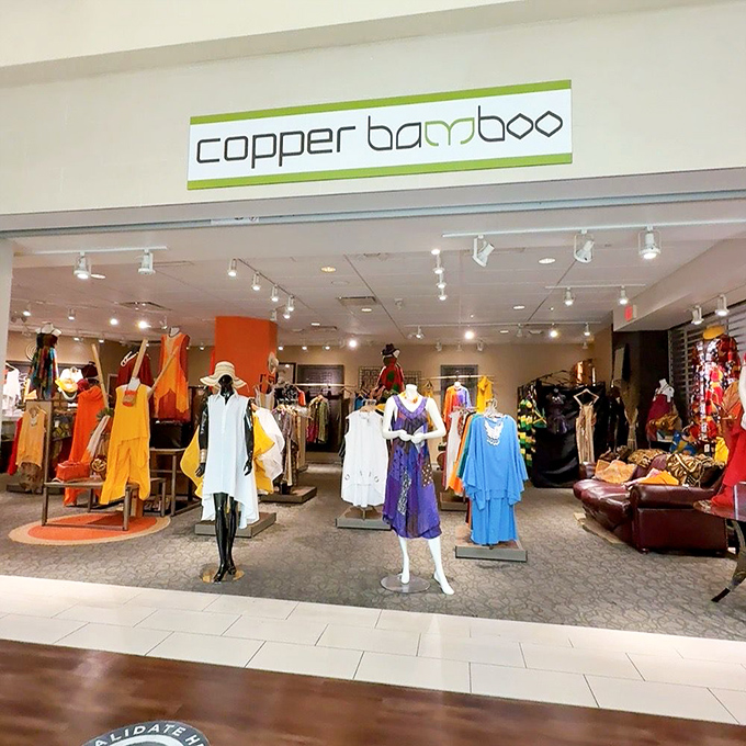 Copper Bamboo offers a splash of vibrant color and flowing fabrics that capture the free-spirited essence of New Orleans style.