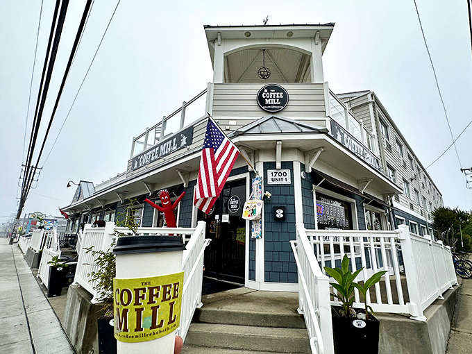 The Coffee Mill serves morning fuel for beach warriors, because even paradise requires proper caffeination before conquering waves.