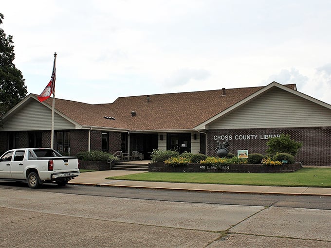 The Cross County Library: where air conditioning, good books, and friendly librarians create the perfect retirement trifecta.