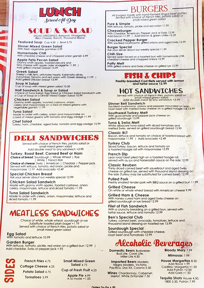 This menu isn't just a list of food&mdash;it's a roadmap to happiness with detours through burger country and scenic routes through sandwich valley.