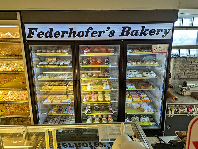 This refrigerated case isn't just storing desserts&mdash;it's preserving happiness. Each shelf offers a different pathway to what therapists call "food-induced euphoria."