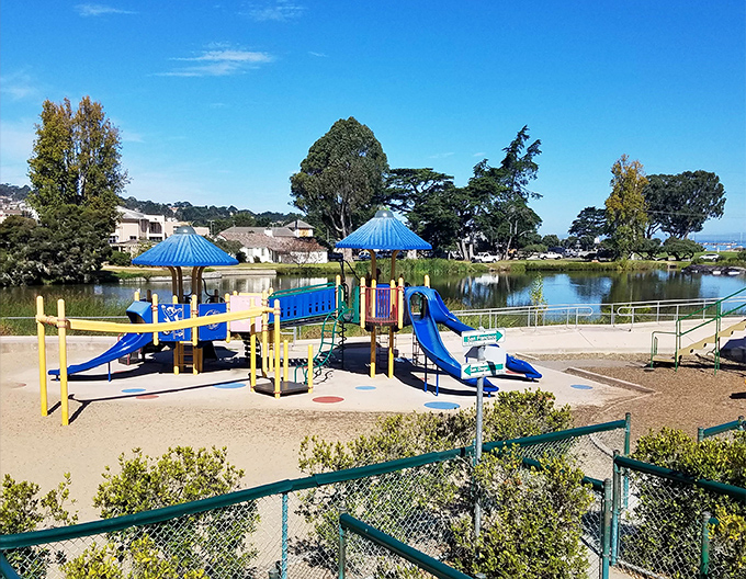 Even the playground at El Estero Park comes with water views. Childhood memories are simply better when framed by Monterey pines and Pacific breezes.