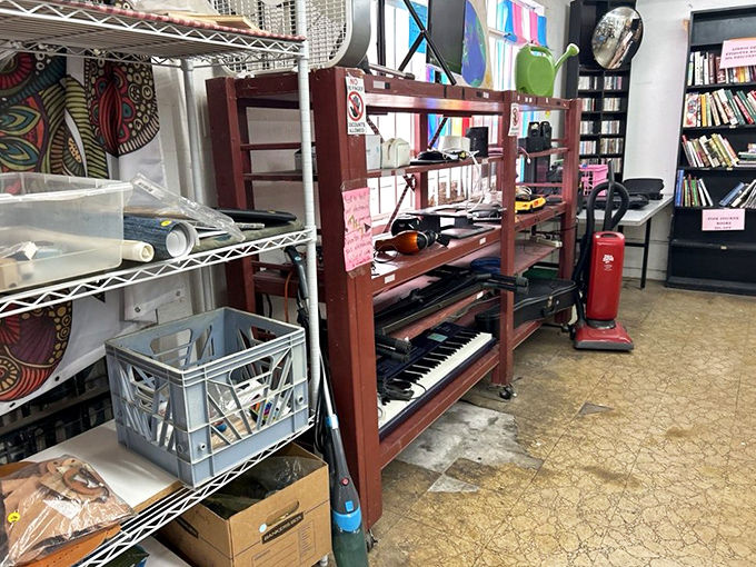 From vintage keyboards to vacuum cleaners, the electronics section proves one shopper's obsolete technology is another's retro gold mine.