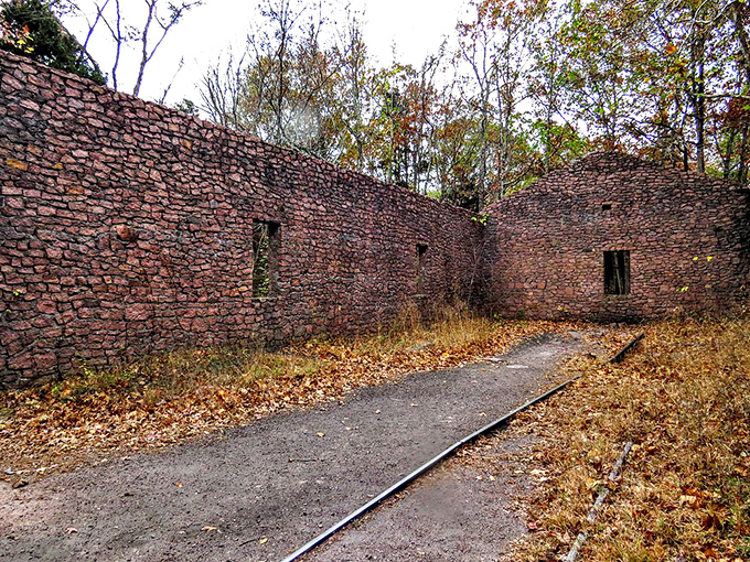 History whispers through these stone walls &ndash; remnants of the park's quarrying past when Missouri granite traveled to buildings nationwide.