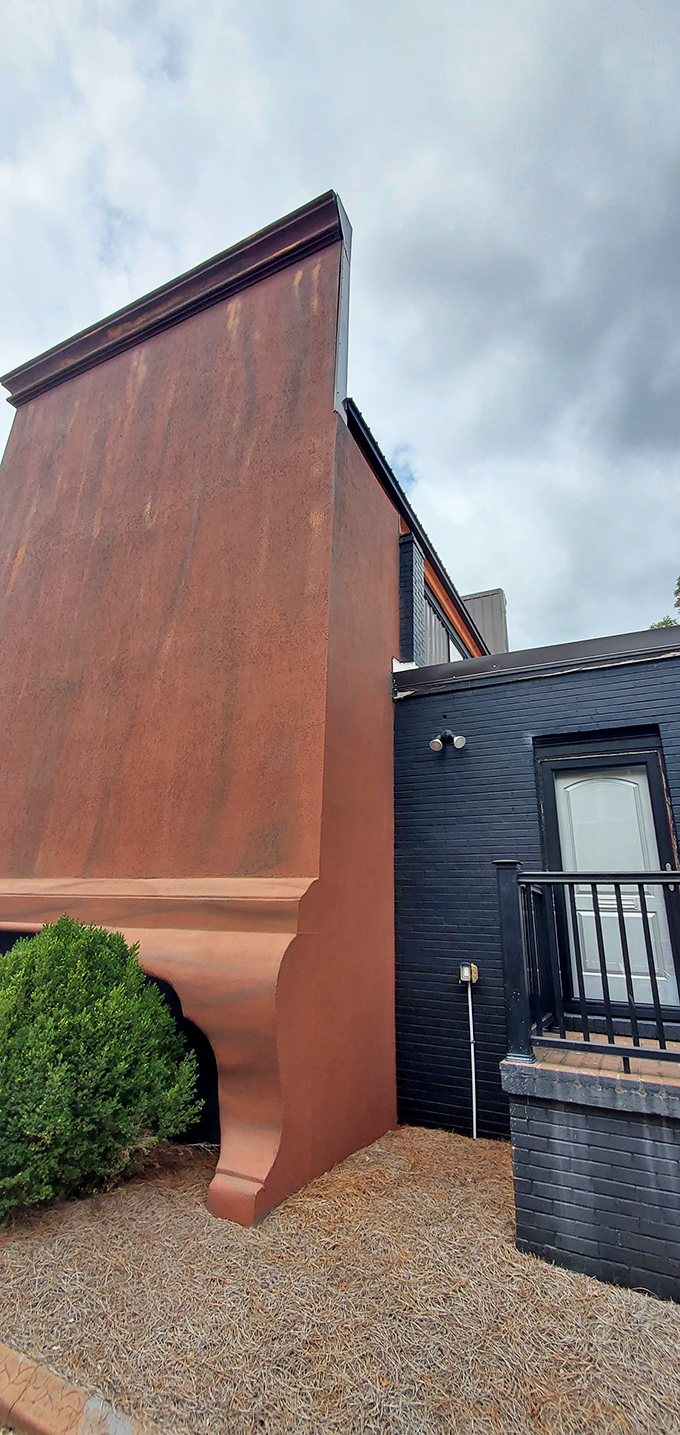 From this angle, you get a true sense of the chest's imposing presence. It's like standing next to furniture designed for the Jolly Green Giant's bedroom.