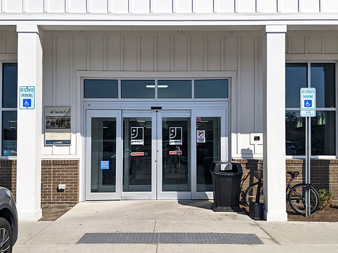 Behind these doors lies a world of possibilities. The clean, welcoming entrance sets the tone for what's inside&mdash;organized chaos of the best kind.