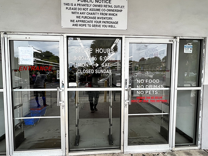 Store hours posted clearly&mdash;because treasure hunting requires proper planning. No pets allowed, but your wallet will definitely get some exercise.