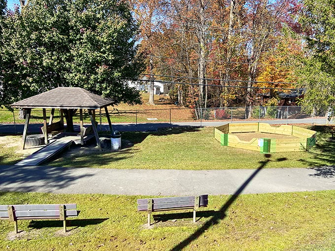 Sometimes the simplest pleasures win&mdash;Fayetteville's town park offers benches where you can contemplate life or just watch squirrels plot their next heist.