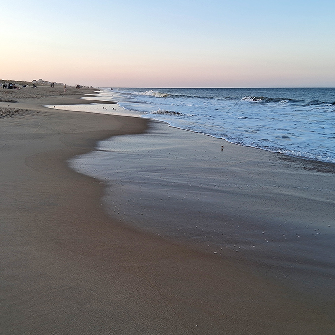 Sunset paints the shoreline in watercolor hues that no Instagram filter could improve. Nature's own retirement gift that costs absolutely nothing.