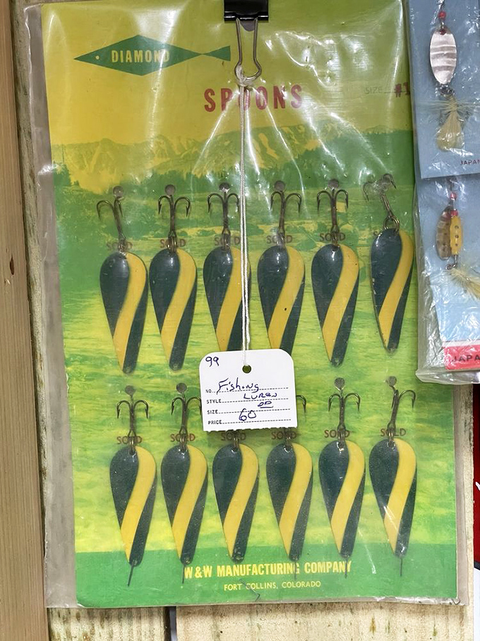 Fishing enthusiasts, rejoice! These vintage Diamond Spoons lures in their original packaging aren't just fishing gear &ndash; they're functional art from another era.