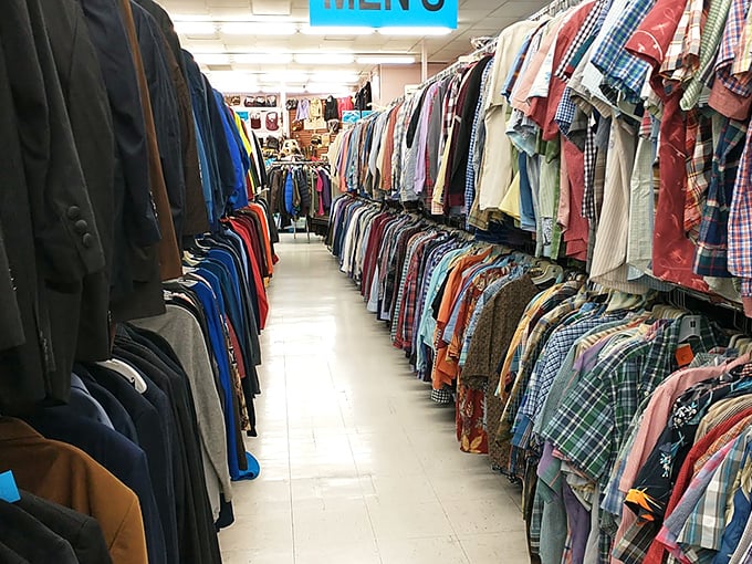 The men's section stretches into infinity, offering everything from casual tees to boardroom-ready blazers at prices that'll make your wallet smile.