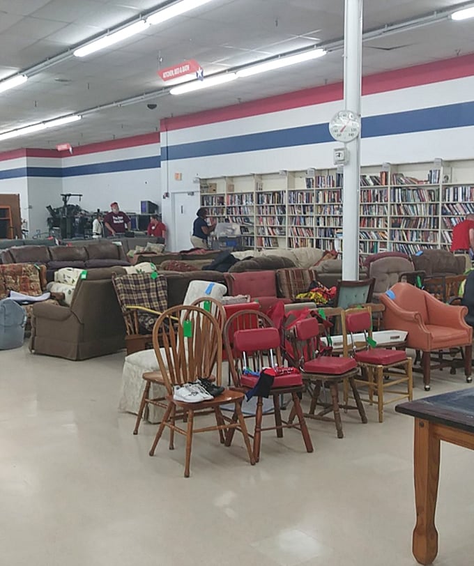 One person's discarded sofa is another's living room centerpiece. The furniture section offers everything from well-loved recliners to vintage wooden chairs.