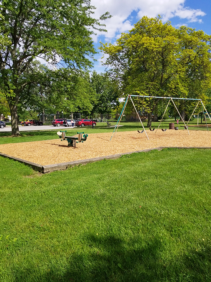 Garver Park offers simple pleasures that cost nothing&mdash;swings, sunshine, and the soundtrack of children's laughter on summer afternoons.