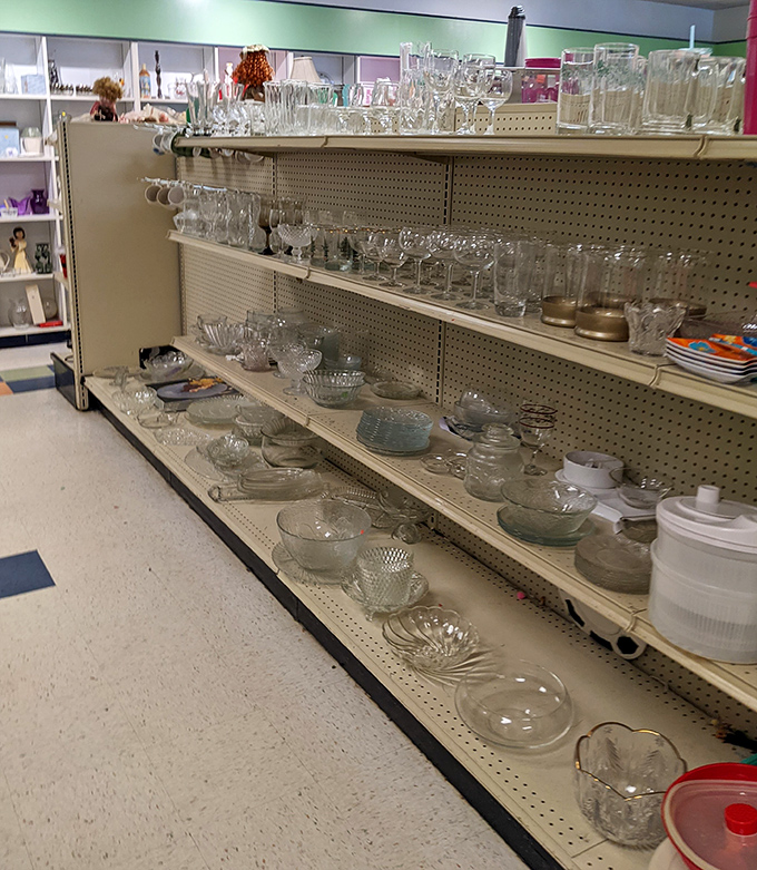 Glassware galore &ndash; enough crystal and china to host a dinner party for half of Delaware.