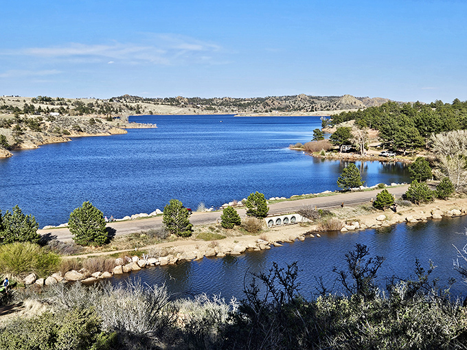 Granite Reservoir stretches out like Wyoming's answer to the Mediterranean, only with better fishing and fewer tourists.