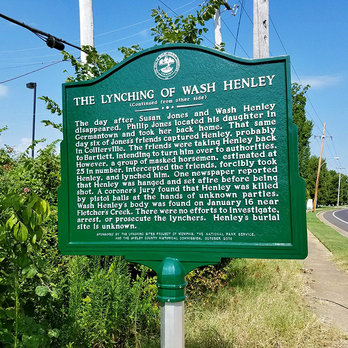 History stands unflinchingly honest in Trumann, where markers like this one ensure the past's difficult lessons aren't forgotten as the community moves forward.