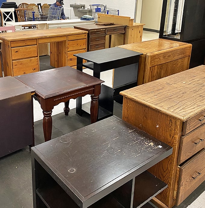 Solid wood furniture that's survived more decades than most marriages and still looks ready for another chapter.