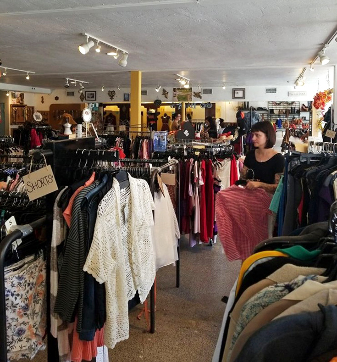 Racks upon racks of possibility. This organized chaos is where fashion dreams come true without the nightmare price tags.