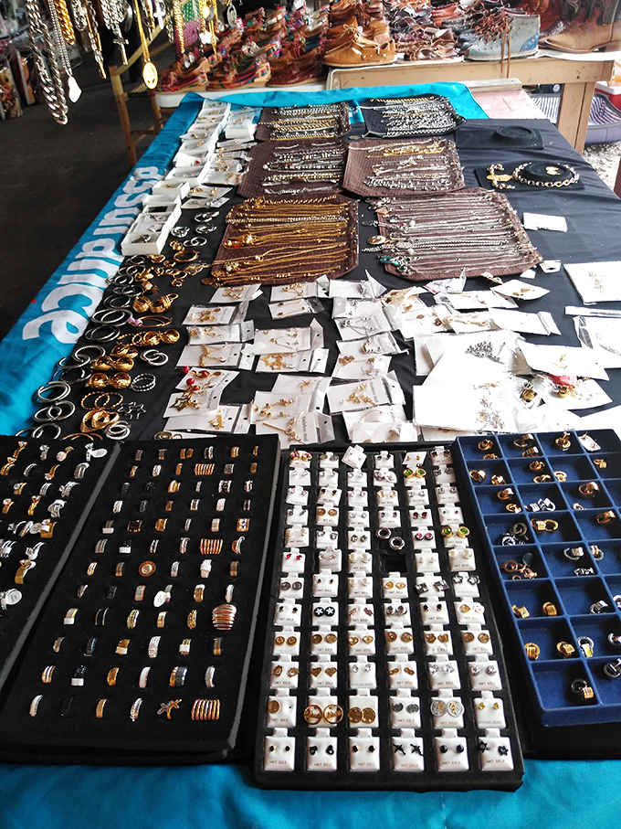 A dazzling display of jewelry that would make Elizabeth Taylor do a double-take. From delicate earrings to statement pieces, all without the department store markup.