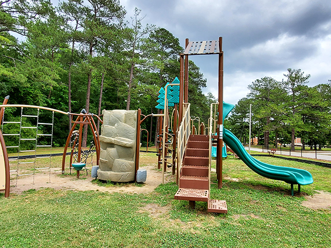 This playground might not have Wi-Fi, but the connection kids make here with imagination and fresh air has unlimited bandwidth and perfect reception.