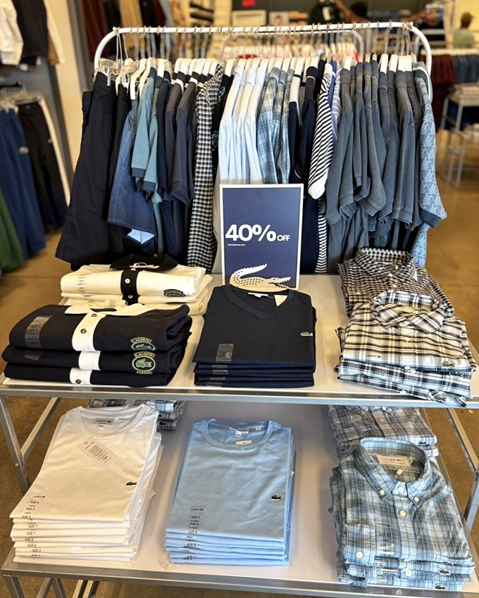 Lacoste's signature alligator isn't biting at these prices. At 40% off, these preppy staples become almost reasonable indulgences.