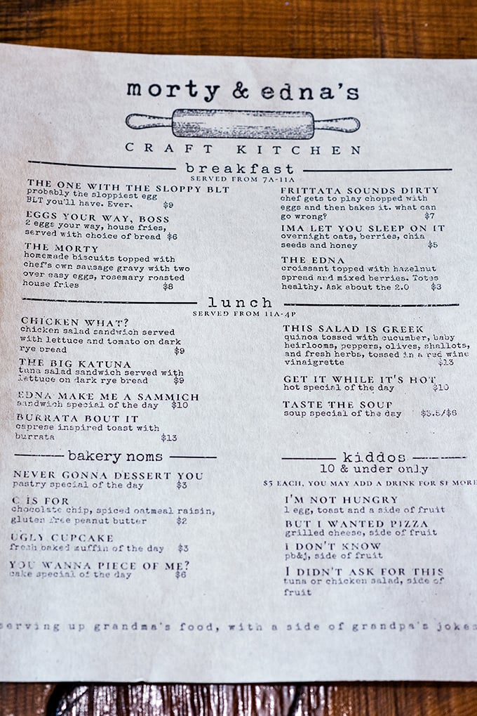 The menu reads like a comedy script with food as the punchline &ndash; "Frittata Sounds Dirty" and "Never Gonna Dessert You" are just appetizers for the humor served.