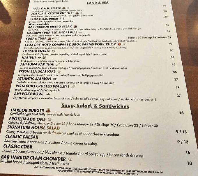 The menu reads like a love letter to carnivores and seafood enthusiasts alike. Decisions this difficult should come with a therapist.