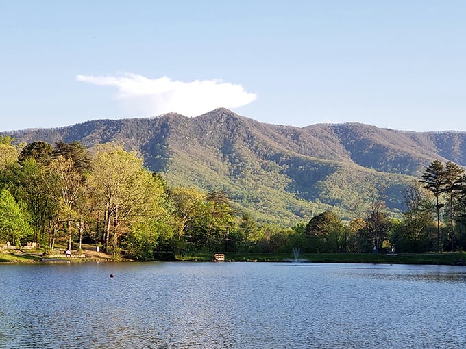 Lake Tomahawk offers the kind of mirror-perfect mountain reflection that makes amateur photographers look like professionals. Nature showing off at its finest.