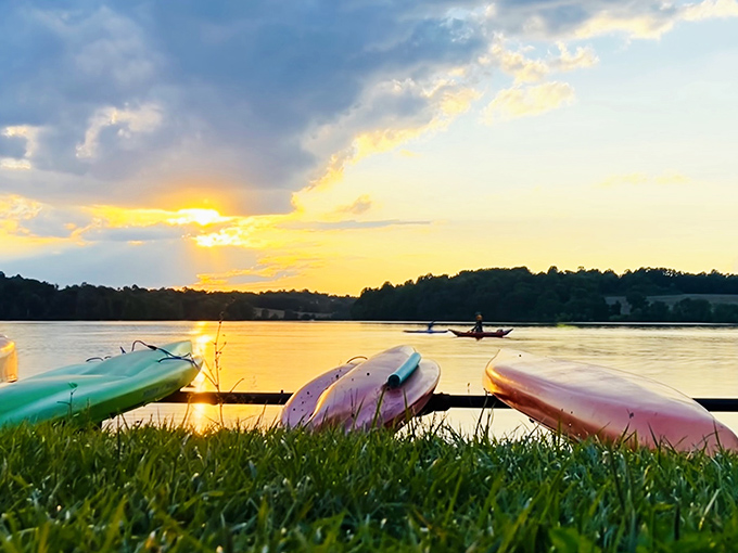 Mother Nature's sunset palette turns kayaks into silhouettes. This is Pennsylvania's version of meditation &ndash; no app required.