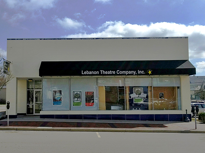 Community theater thrives behind this unassuming storefront, where local talent brings stories to life for neighbors and visitors alike.