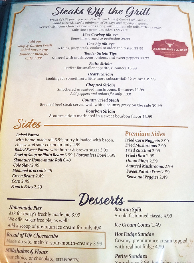 The menu doesn't just list food&mdash;it tells stories. Those steaks aren't just aged; they're practically writing memoirs at 28 days.