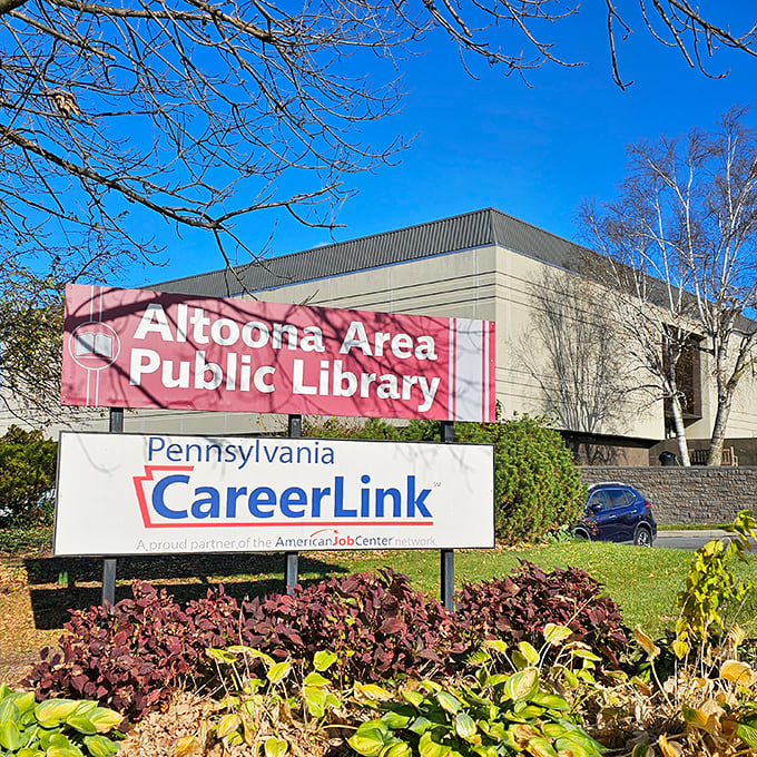The Altoona Area Public Library serves as both knowledge hub and community gathering space, where retirement leisure meets lifelong learning opportunities.