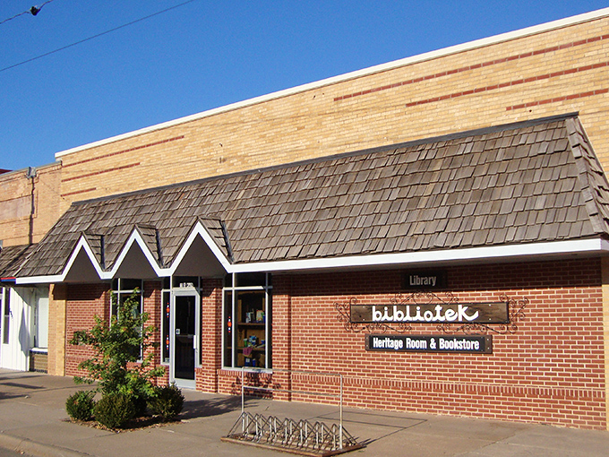 "Bibliotek" &ndash; even the library speaks Swedish in Lindsborg! This charming building houses stories in two languages and centuries of heritage.