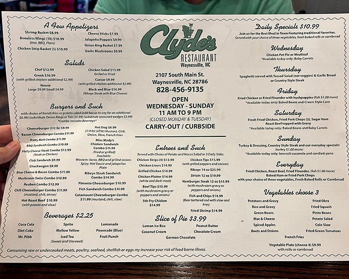 A menu that reads like breakfast poetry. The blue lunch section tempts even the most devoted morning meal enthusiasts to consider crossing over to the PM side.