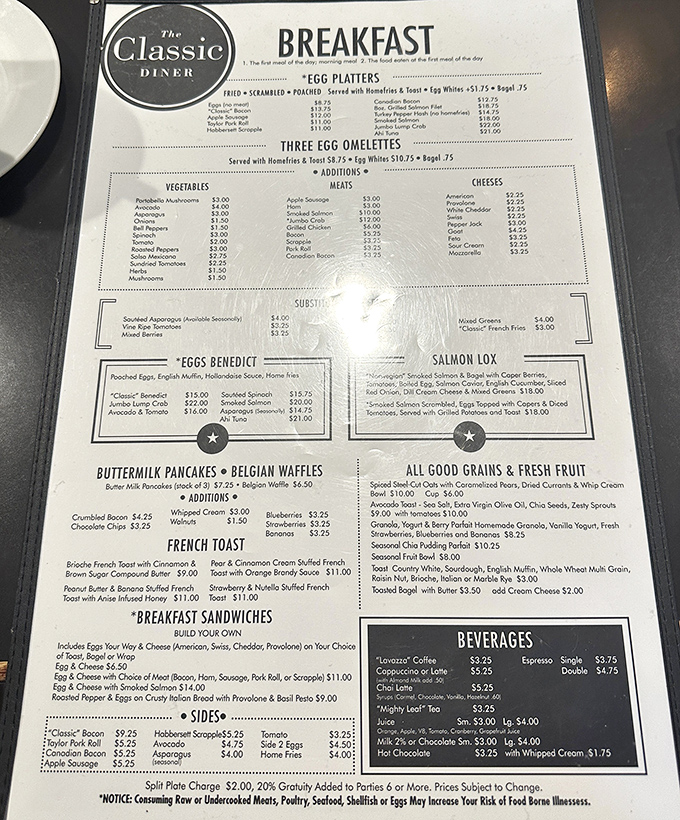 The menu reads like a love letter to breakfast classics. Choosing just one item is like picking a favorite Beatles song&mdash;nearly impossible.