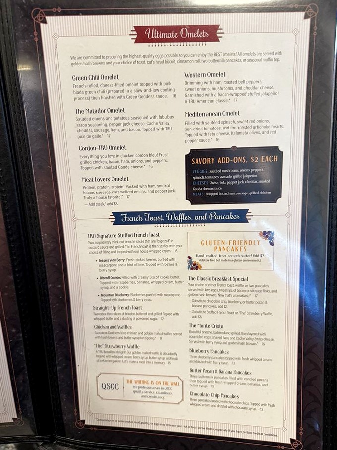 The menu reads like breakfast poetry&mdash;Ultimate Omelets and Stuffed French Toast that would make even non-morning people set an alarm.
