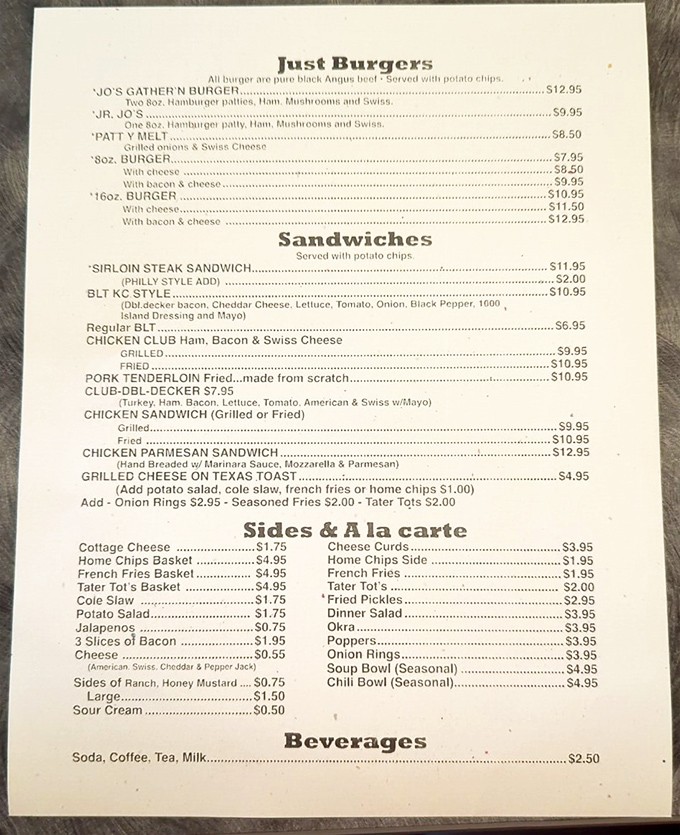 A menu that gets straight to the point &ndash; no fancy descriptions needed when the food speaks this eloquently for itself.