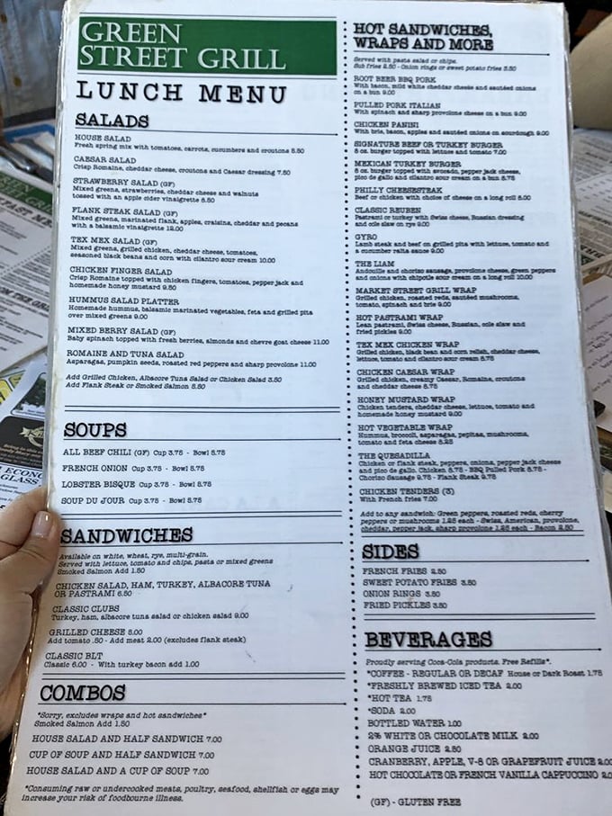 A menu that reads like a love letter to hungry people everywhere—decisions, decisions!