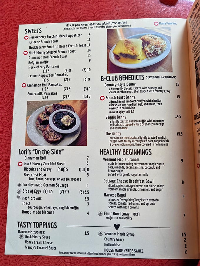 A menu that reads like poetry to hungry eyes. The huckleberry offerings alone deserve their own sonnet.