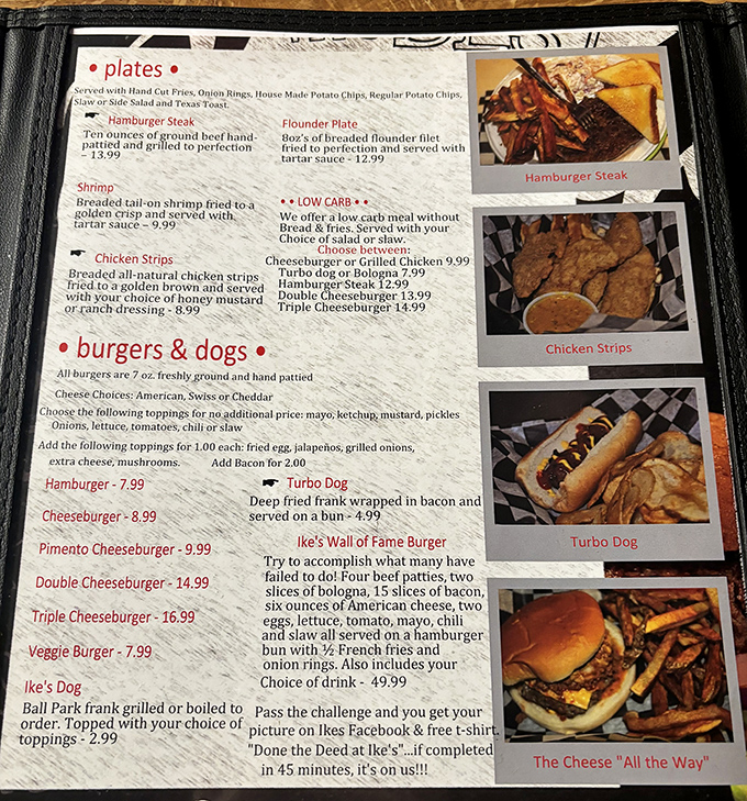 This isn't just a menu &ndash; it's a roadmap to glory, featuring the legendary Wall of Fame Burger that laughs at mere mortals.