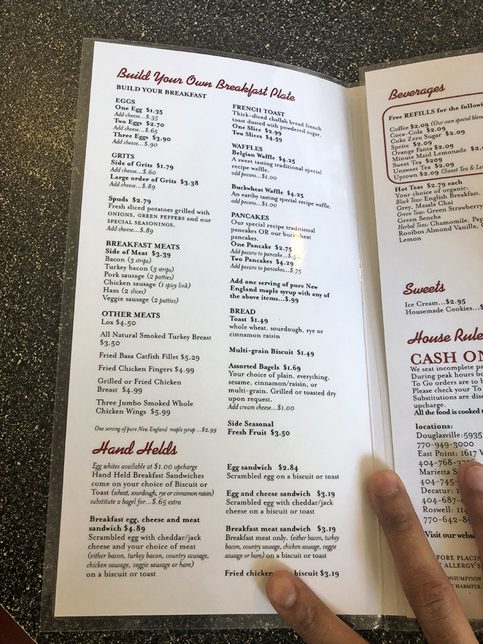 The menu &ndash; a sacred text of breakfast possibilities where "Build Your Own Breakfast" isn't just an option, it's practically a constitutional right.