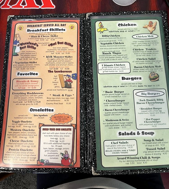 A menu that doesn't need fancy fonts or pretentious descriptions&mdash;just honest breakfast classics that have stood the test of time and countless hungry Iowans.