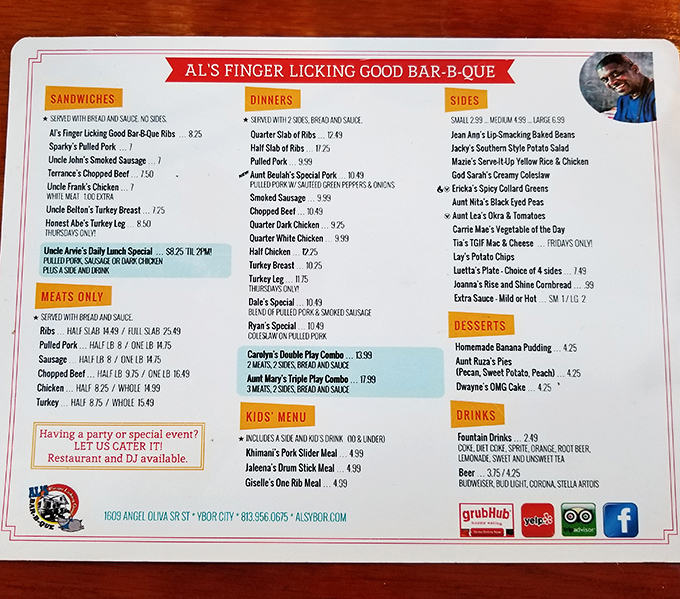 This menu isn't just a list of food&mdash;it's a roadmap to happiness. Study it carefully, your taste buds' future depends on it.