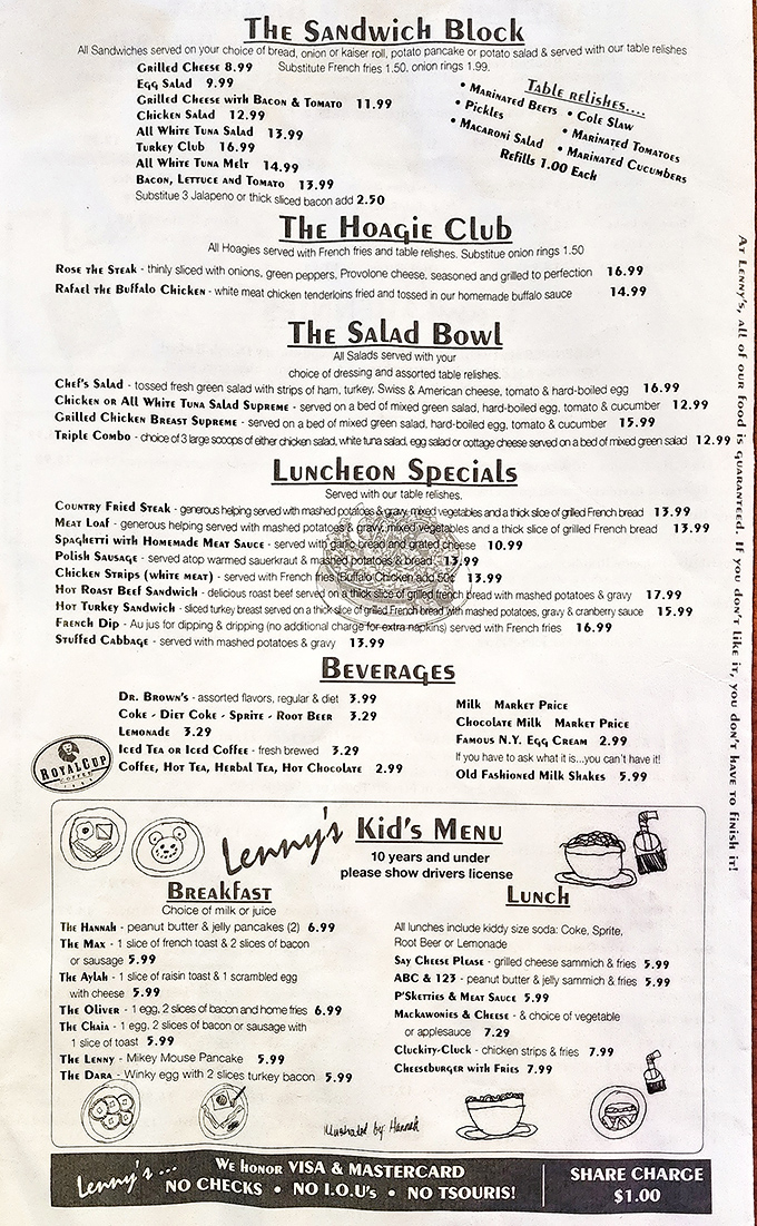 The menu at Lenny's reads like a love letter to comfort food &ndash; no molecular gastronomy, just dishes your taste buds remember fondly.