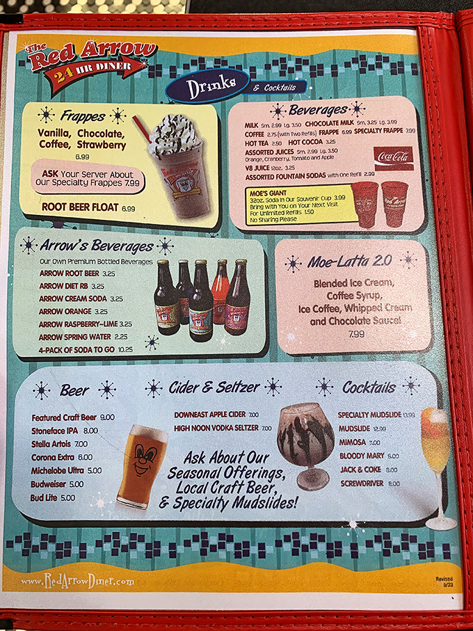 The drink menu alone is worth the trip! From frothy frappes to their signature "Moe-Latta 2.0," this isn't your grandfather's diner beverage selection&mdash;though he'd approve too.